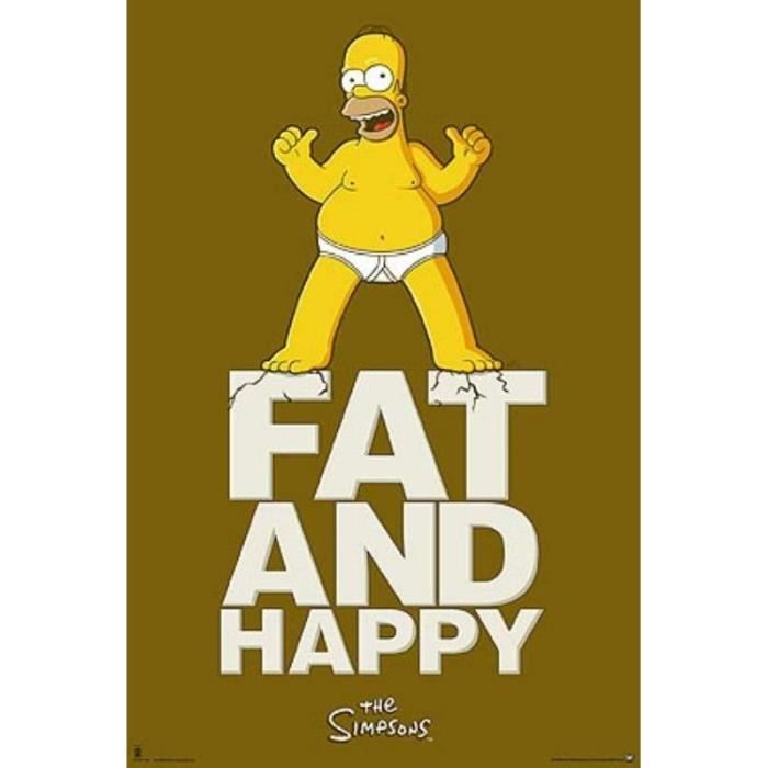 Affiche Les Simpsons Homer, gros et heureux - Achat / Vente affiche ... Affiche Les Simpsons Homer, gros et heureux - Achat / Vente affiche ...