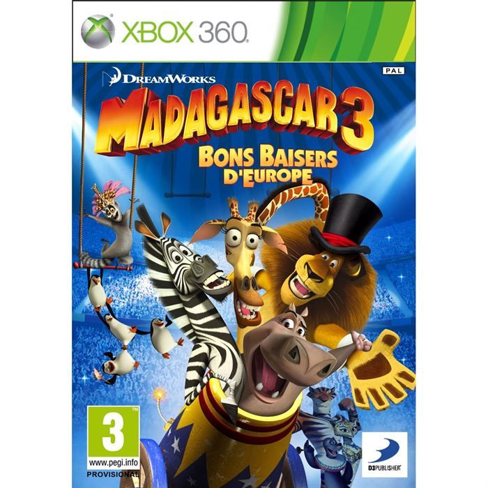 MADAGASCAR 3 / Jeu console XBOX 360 - Achat / Vente jeux xbox 360 ...