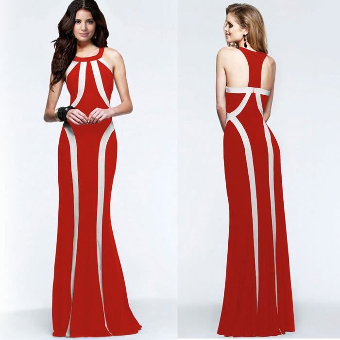 Robe longue de soirée élégante rouge de nouveau style rouge - Achat ... Robe longue de soirée élégante rouge de nouveau style rouge - Achat ...