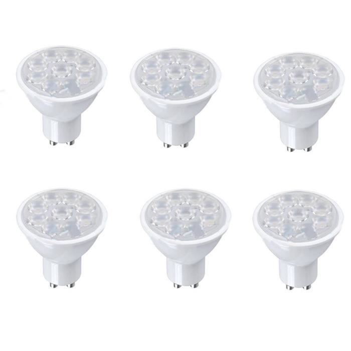 Lot De 6 Ampoules Gu10 5w Led Blanc Froid 6000k Achat Vente
