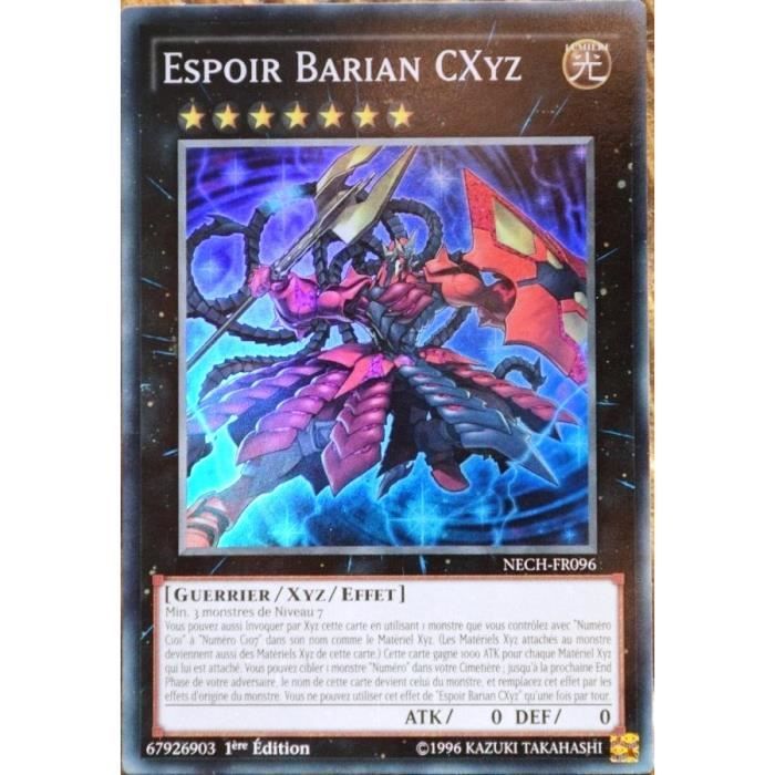 Carte Yu Gi Oh Nech Fr096 Espoir Barian Cxyz Fr Achat Vente Carte A