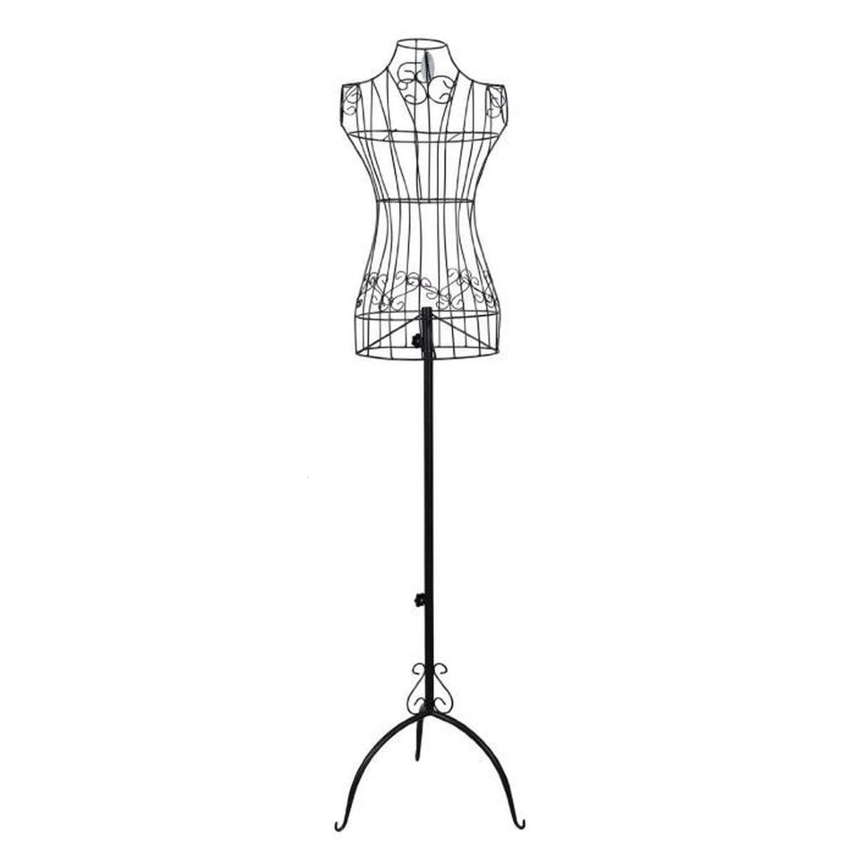 Réglable Porte Vêtement Mannequin De Couture Buste En Fer Forgé Femme