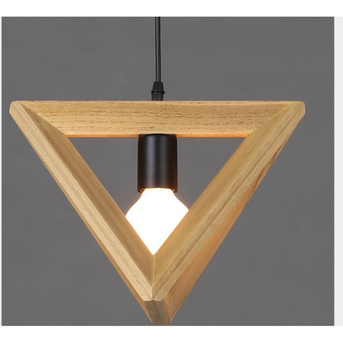 LED lustre Simple triangle des arts créatifs bois personnalisé Achat