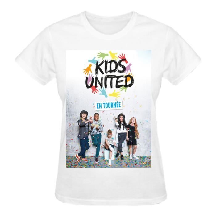 Tee-shirt Femme KIDS UNITED TOURNEE lv Manches courtes Imprimé T Shirt ... Tee-shirt Femme KIDS UNITED TOURNEE lv Manches courtes Imprimé T Shirt ...