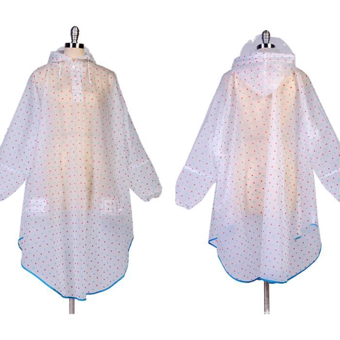 K-way Femme Poncho-pluie Capuche Imperméable Vêtement de pluie Transparent - Très Chic Mailanda ...