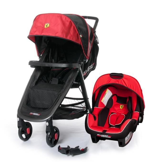 TRAVEL POUSSETTE METRO FERRARI + SIEGE AUTO BE ONE FURIA FERRARI Gr 0 ...