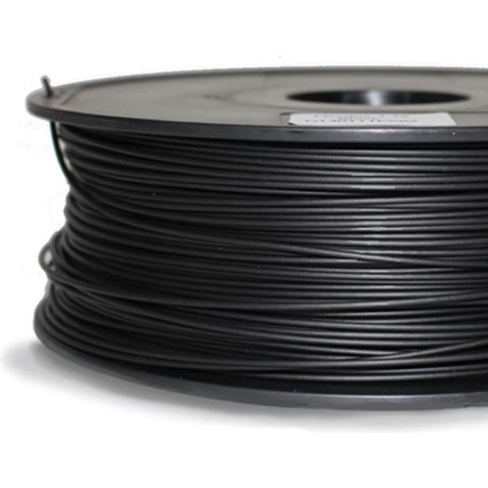 Filament plastique PLA sur bobine 1kg 1,75mm pour imprimante 3D Noir ...