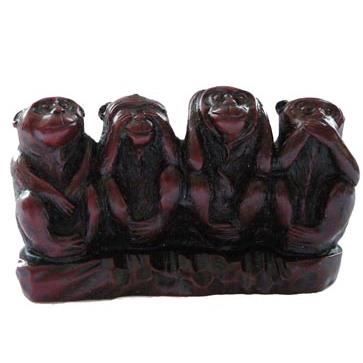 Les 4 singes de la sagesse - Achat / Vente statue - statuette - Cdiscount