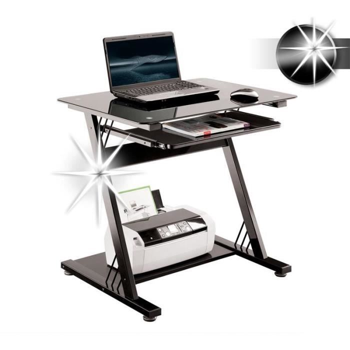 Bureau informatique verre - Achat / Vente pas cher - Cdiscount