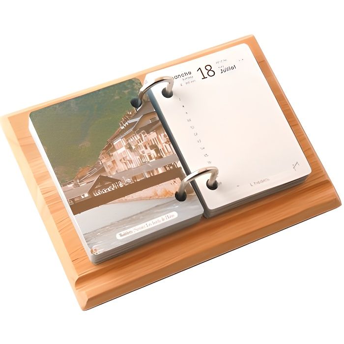 Socle bois verni 2 anneaux metal - Achat / Vente calendrier ...