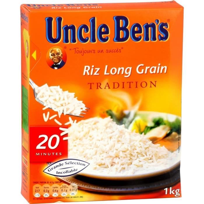 UNCLE BEN'S Riz Long Grain Etuvé 20min 1kg - Achat / Vente riz UNCLE ...