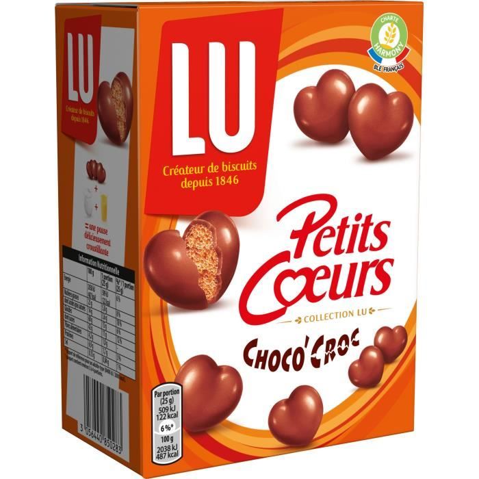 Lu Petits Cœurs choco croc biscuits 90g - Achat / Vente biscuits ...