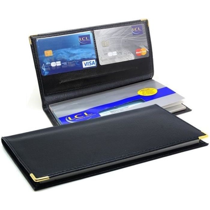 Porte Chéquier Homme Femme simple et pratique Noir - Achat / Vente ...