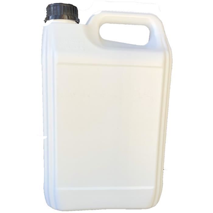 Bidon de conditionnement blanc opaque - 5 litres de contenance - PET ...