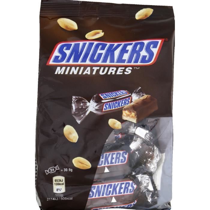 Snickers mini 130g - Achat / Vente barres chocolatées Snickers mini ...
