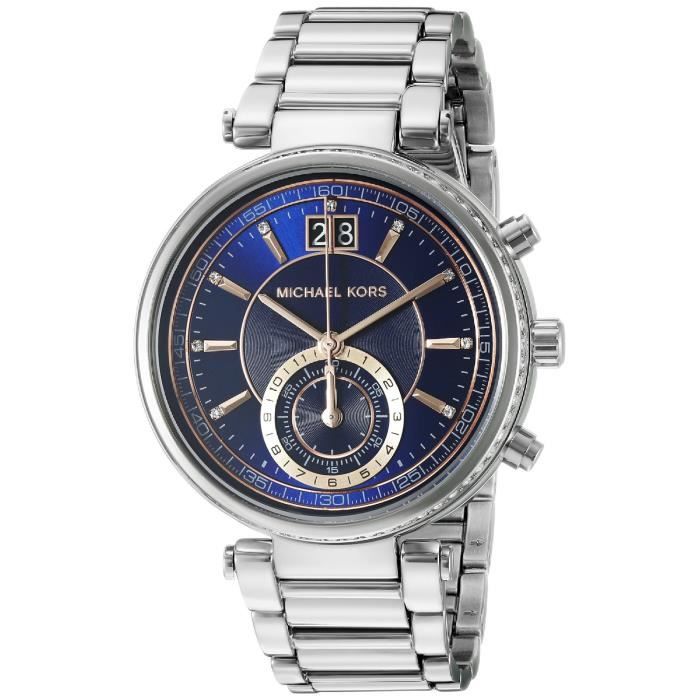 montre michael kors cadran bleu