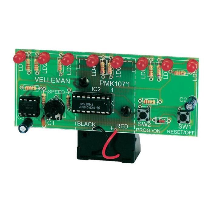 Chenillard à Led Velleman Mk107 Achat Vente Kit Effets Lumineux Chenillard à Led Velleman M