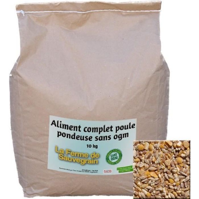 Aliment complet poule pondeuse sans OGM - 10 kg - Achat / Vente graines ...