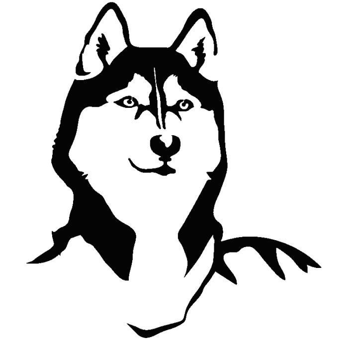 Pick and Stick Sticker Mural tête de Husky - 55… - Achat / Vente ...