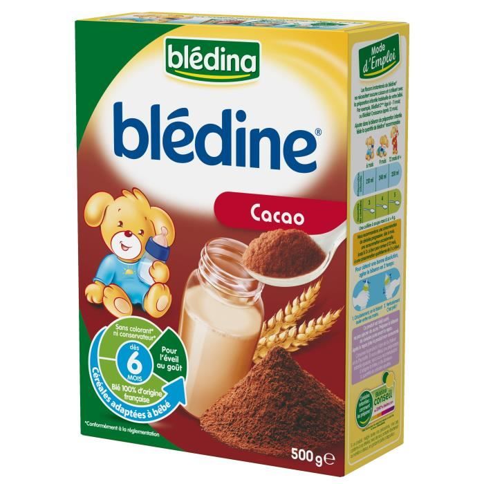BLEDINA Blédine Saveur Cacao 500g - Achat / Vente céréales bébé BLEDINA ...