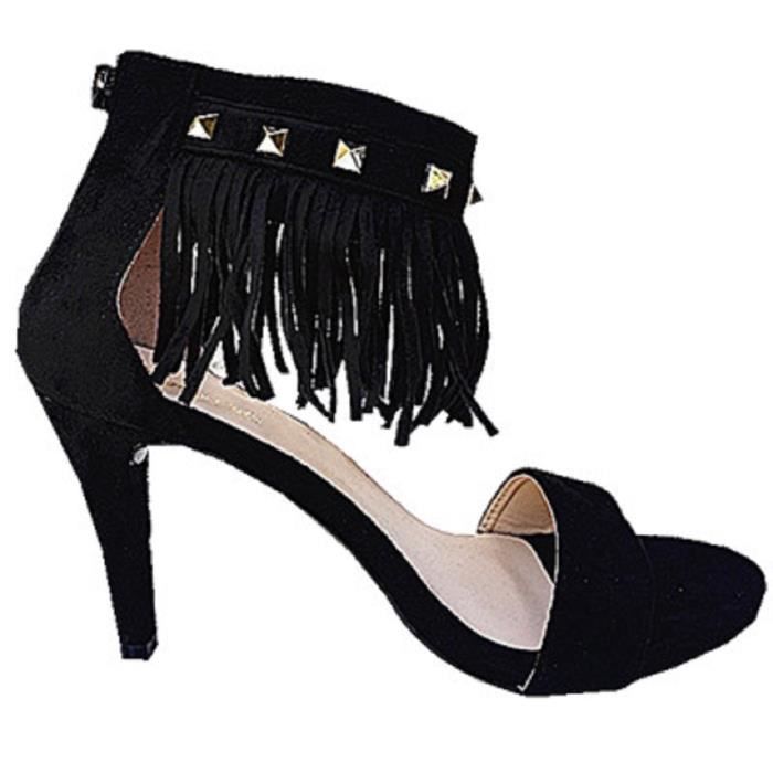 chaussures talons franges