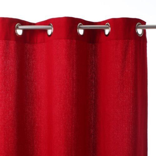 Rideau coton rouge 260x140 cm - Achat / Vente rideau Coton - Soldes ...