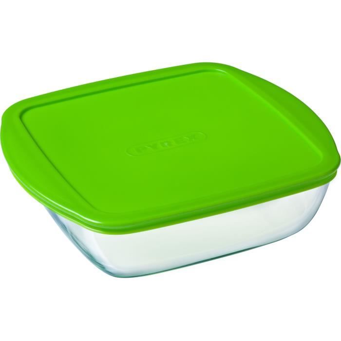 PYREX - COOK&STORE - Plat carré en verre avec couvercle 20*17 cm ...