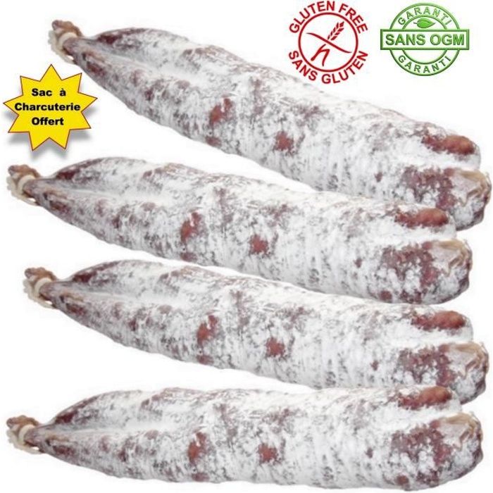 Lot de 4 Saucissons sec Nature 250gr - Achat / Vente saucisson sec Lot ...