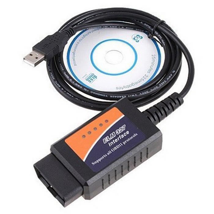 Car OBD / OBDII ELM 327 USB Interface voiture outil de diagnostic Auto ...