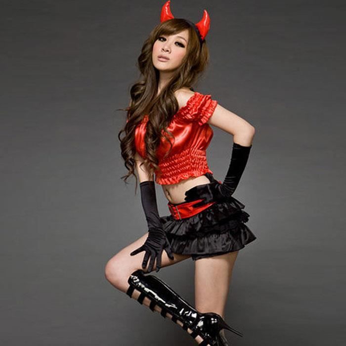 Sexy Costume De Diable Femmes Trident Diablesse Halloween Carnaval