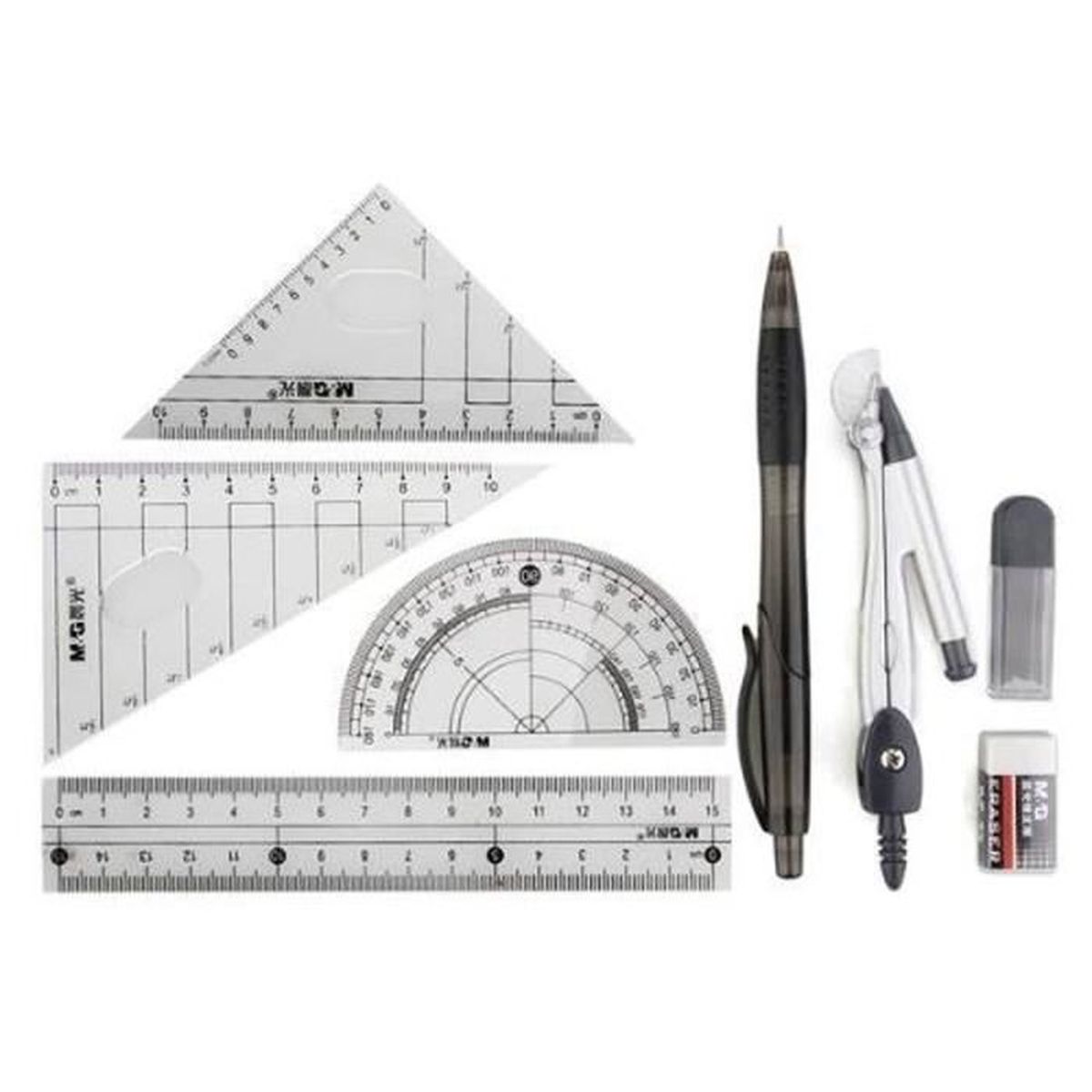 Géométrie mathématique ensemble instruments mathématiques carrés ...