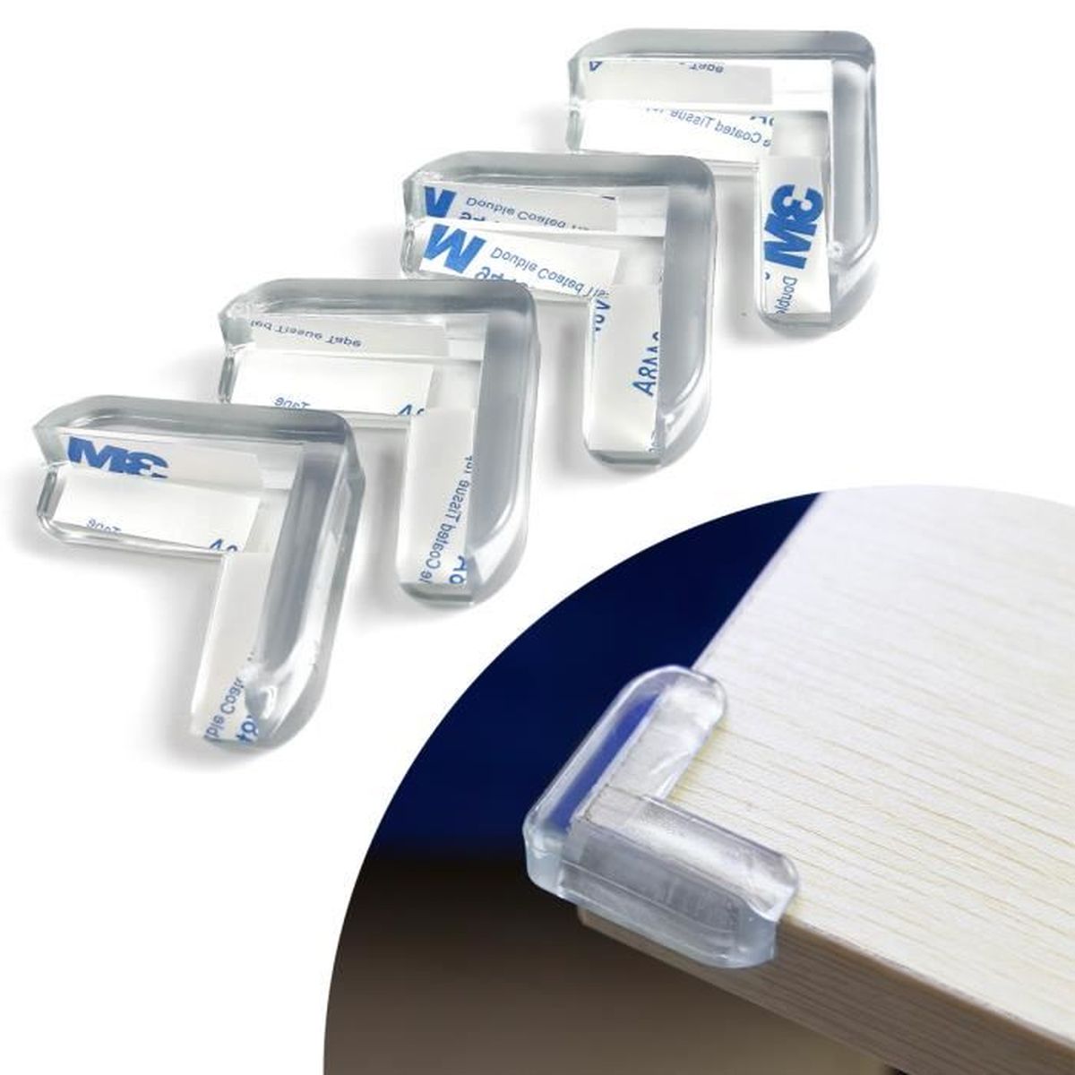 4pcs Protection D'Angle De Meuble silicone transparent, Protège Coin ...