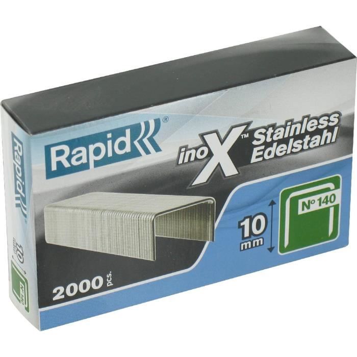 RAPID Agrafes acier inoxydable - N°140/10 mm - Achat / Vente agrafe ...