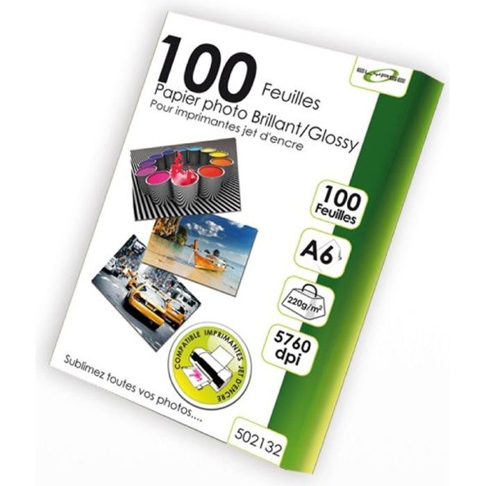 Pack papier 100 feuilles 10x15 230g - Prix pas cher - Cdiscount