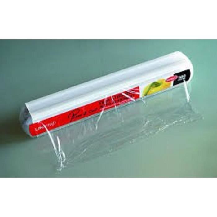 Rouleau de Film Etirable Alimentaire avec boite automatique 45cm x 300m ...