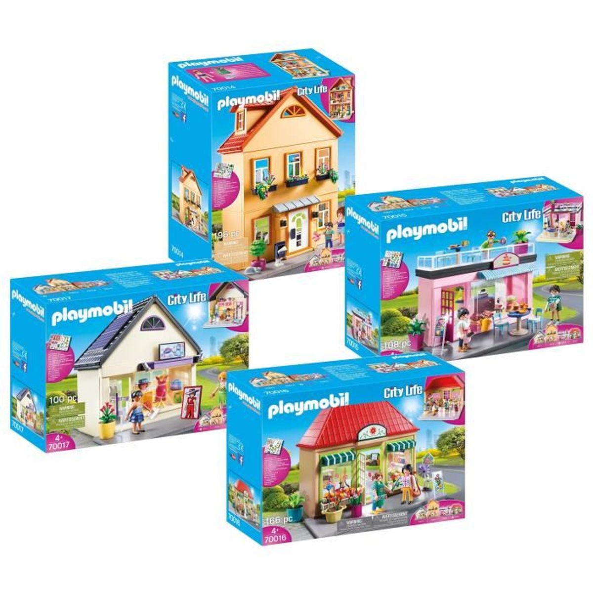 PLAYMOBIL® City Life Ma petite ville: 70014 70015 70016 70017 - Achat ...
