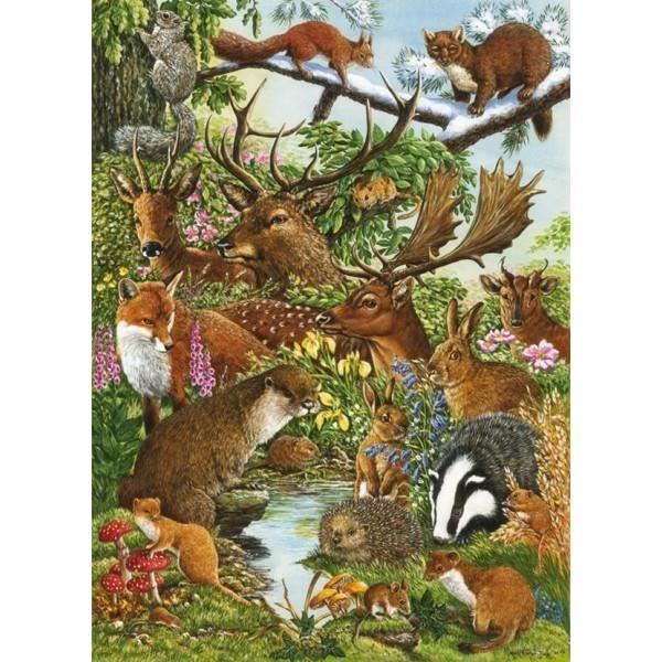 PUZZLE LES ANIMAUX SAUVAGES DE LA FORET - Achat / Vente puzzle - Cdiscount