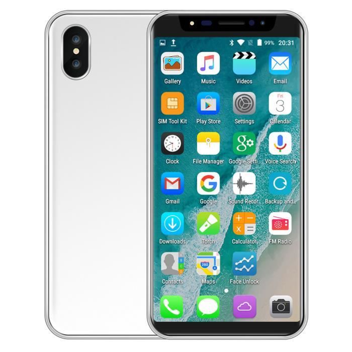 Téléphone portable 5,4 pouces double caméra HD téléphone portable ...