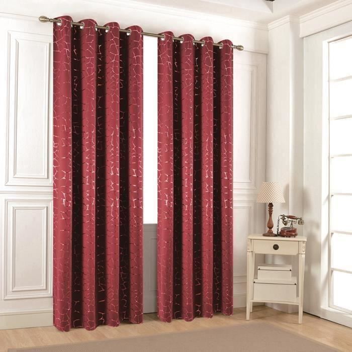 Rideaux bordeaux - Achat / Vente Rideaux bordeaux pas cher - Cdiscount