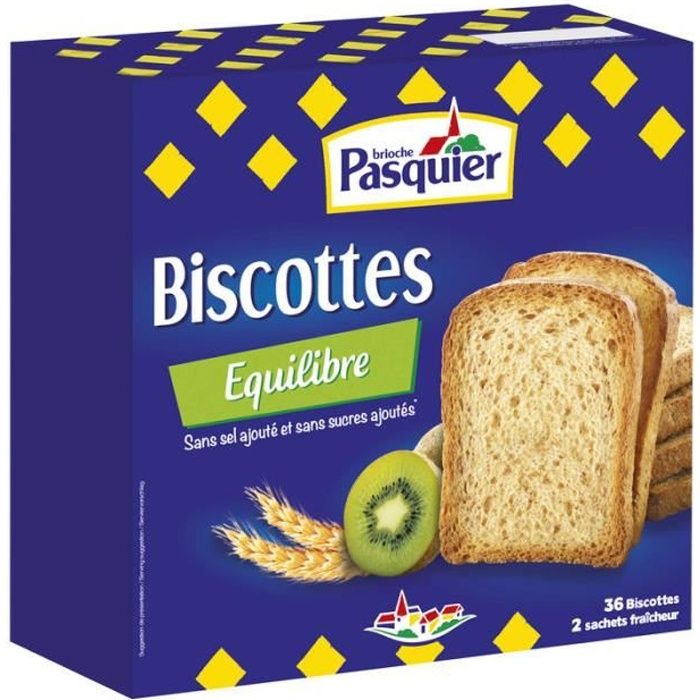 BRIOCHE PASQUIER Biscotte équilibre - sans sel et sans sucre ajouté ...