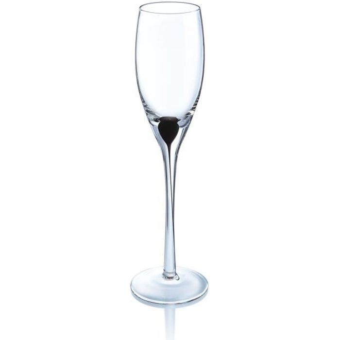 LUMINARC "DRIP NOIR" 4 flûtes 22 cl - Achat / Vente coupe à champagne ...