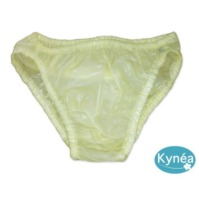 Culotte Tanga Incontinence en PVC Jaune L Kynéa - Achat / Vente fuites ...