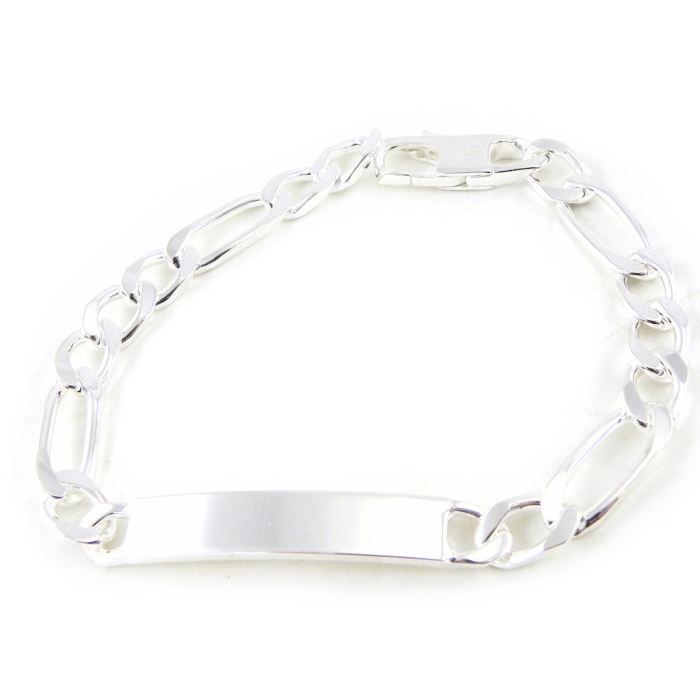 Gourmette Homme Argent "Adam" figaro - Achat / Vente bracelet ...