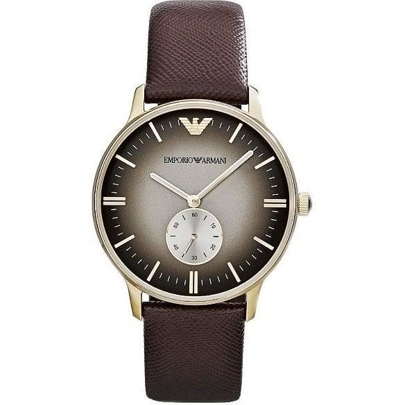 montre emporio armani marron