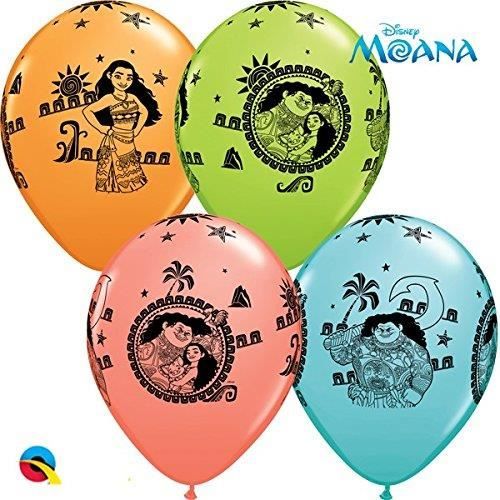 Lot 25 ballons Disney Vaiana Joyeux Anniversaire Latex 28 cm Moana ...
