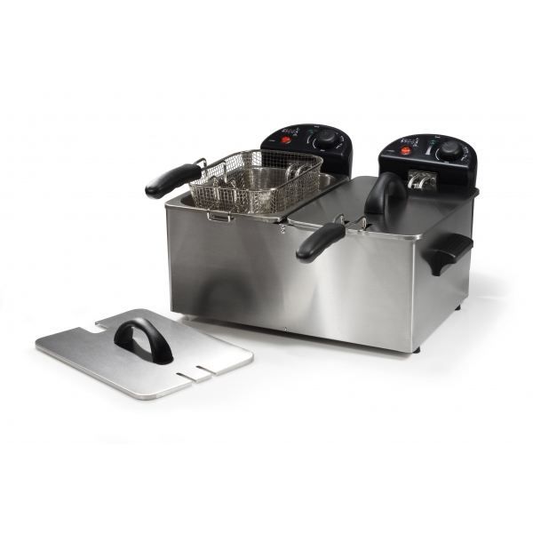 Double Friteuse Inox 3Lx2 - Bac en émaille - 3200W - Achat / Vente ...