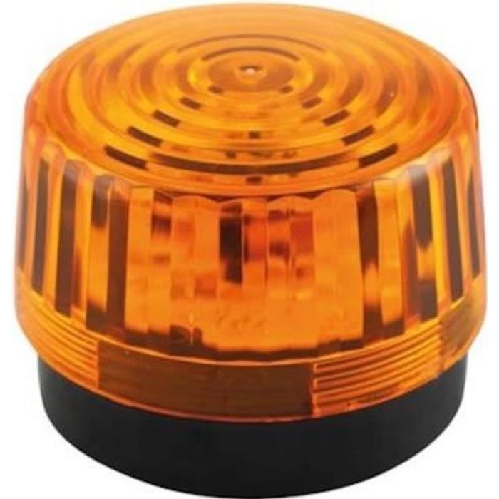 LAMPE GYROPHARE ECLAIRAGE STROBOSCOPE FLASH ORANGE 12V ø 100mm 10cm A ...