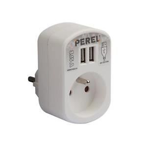 PRISE ELECTRIQUE 220V SECTEUR AVEC 2 PORTS USB - batterie - chargeur ...