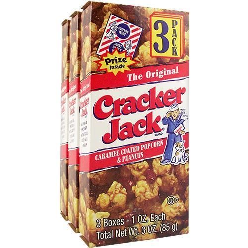 Cracker Jack Caramel Coated Popcorn & Peanuts 3 x 1OZ Pack[Import US ...