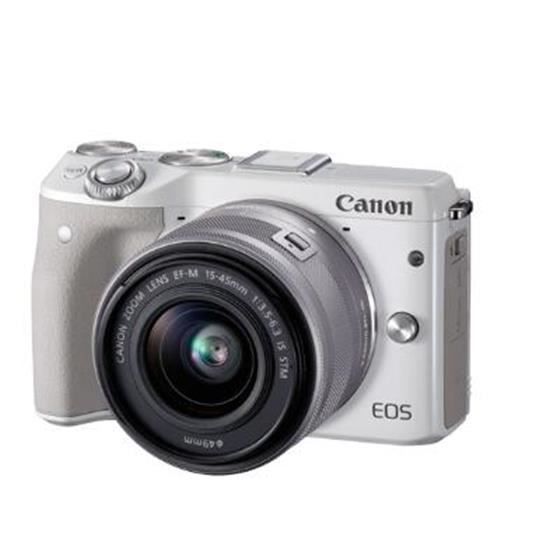 Canon EOS M3 kit (15-45) blanc photo camera appareil photo numerique ...